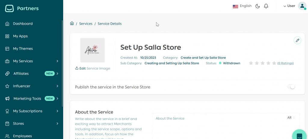 Best Practices to Complete Service Details - Salla Developers